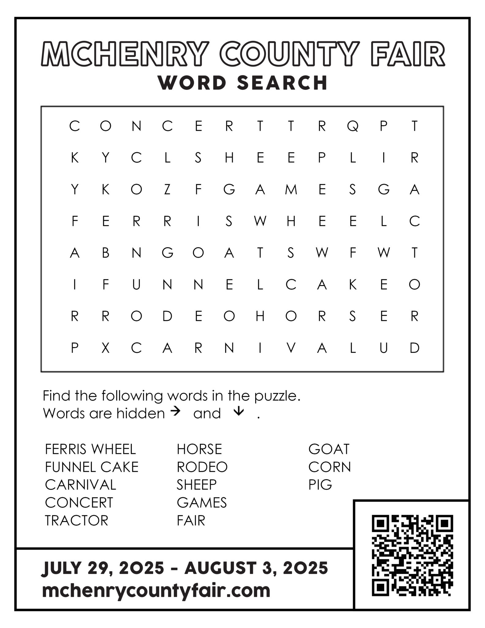 McHenry County Fair Coloring Pages – McHenry County Fair 2025